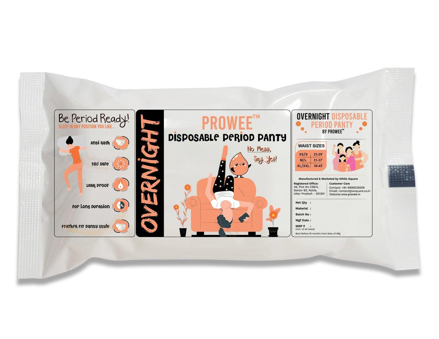 Period Panty - Overnight Disposable panties with Leak Guard,High ...